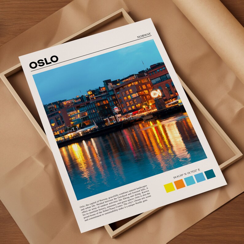 Oslo Print, Oslo Poster, Oslo Wall Art, Oslo Art Print, Oslo Photo ...