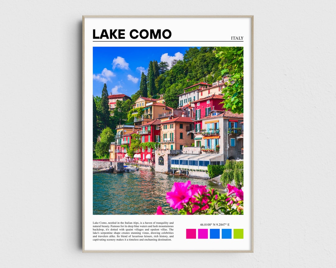 Lake Como Print, Lake Como Poster, Lake Como Wall Art, Italy Art Print ...