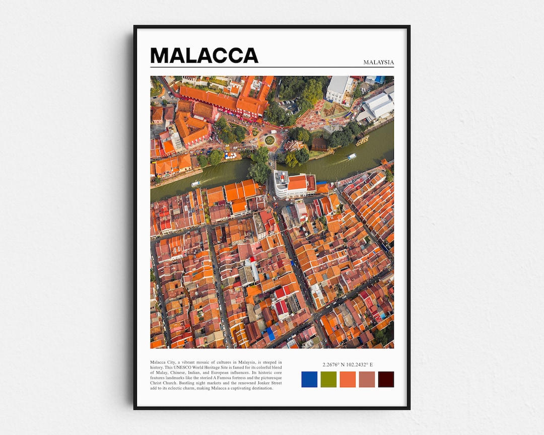 Malacca Print, Malacca City Poster, Malacca Wall Art, Malacca Travel ...