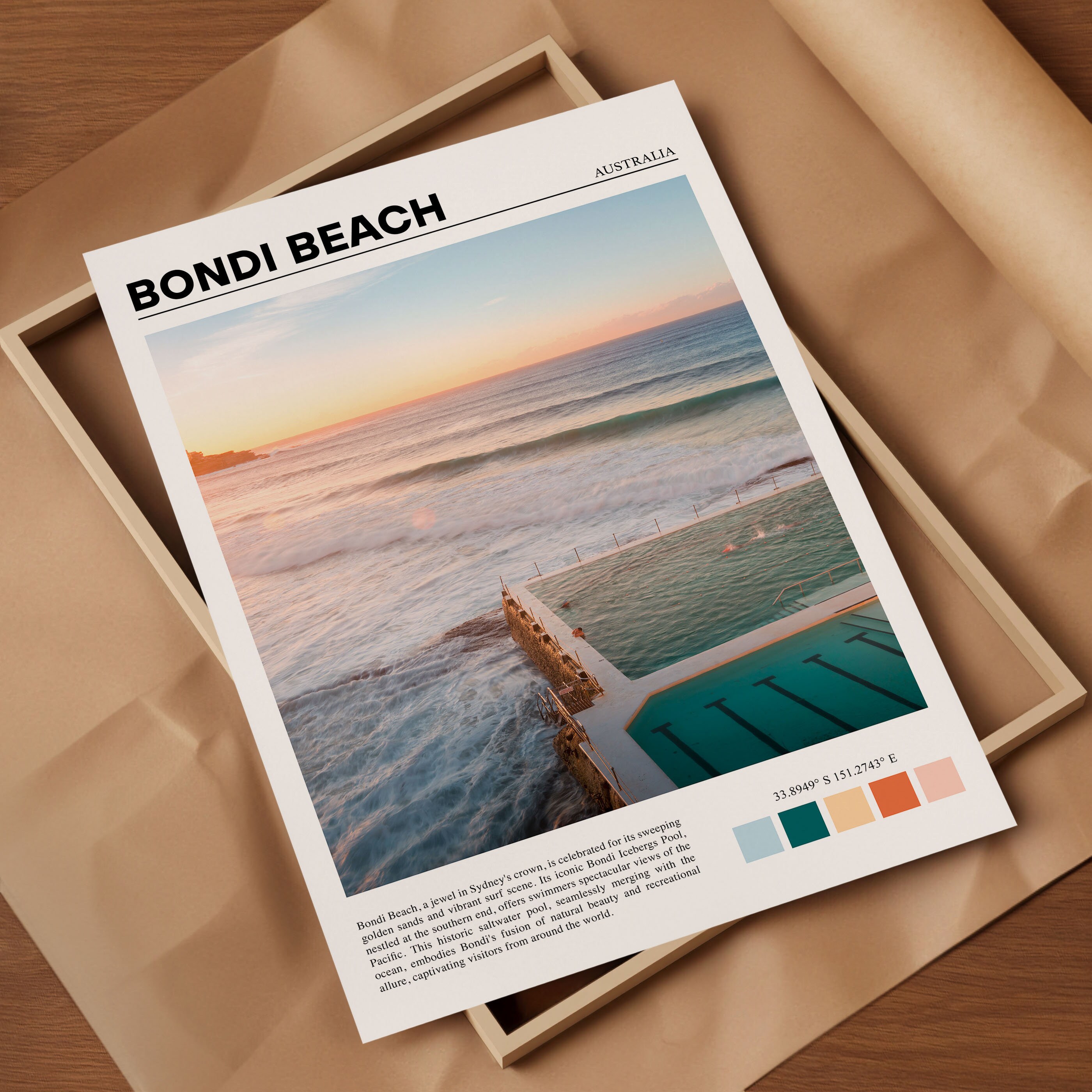 Bondi Beach Print, Bondi Beach Wall Art, Bondi Print, Bondi Poster ...