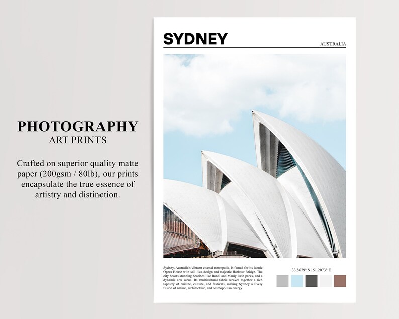 Sydney Print, Sydney Poster, Sydney Wall Art, Sydney Art Print, Sydney ...
