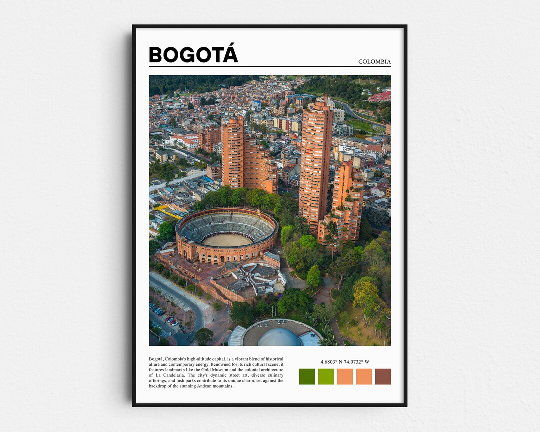 Bogota Print, Bogota Poster, Bogota Wall Art, Bogota Art Print, Bogota ...