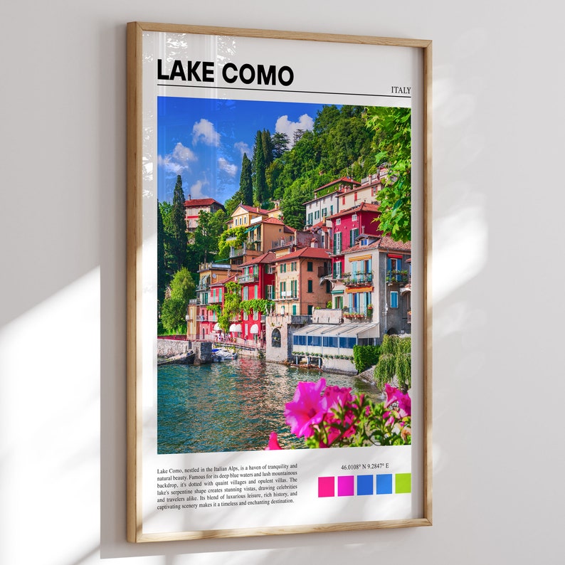Lake Como Print, Lake Como Poster, Lake Como Wall Art, Italy Art Print ...