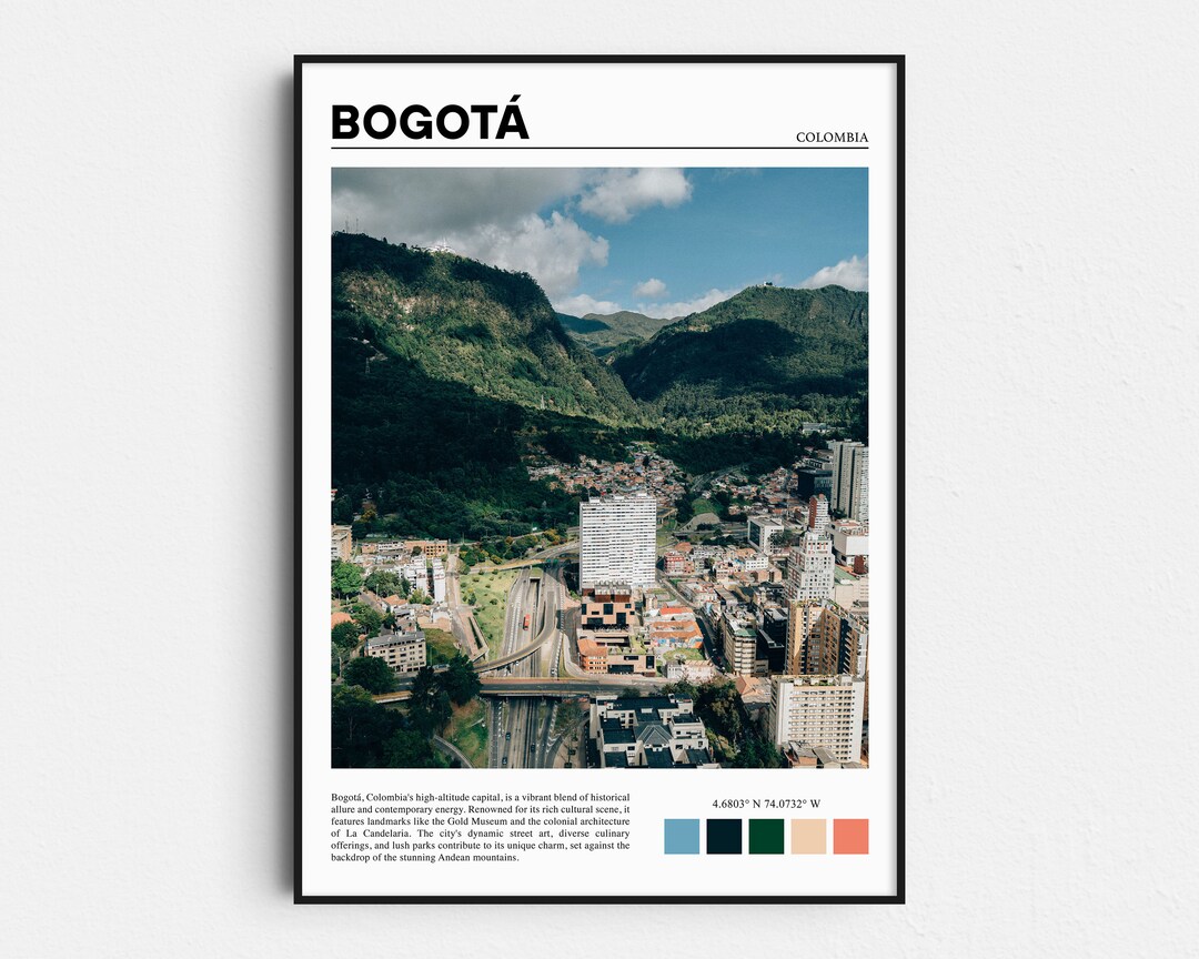 Bogota Print, Bogota Wall Art, Bogota Poster, Bogota Photo, Bogota ...