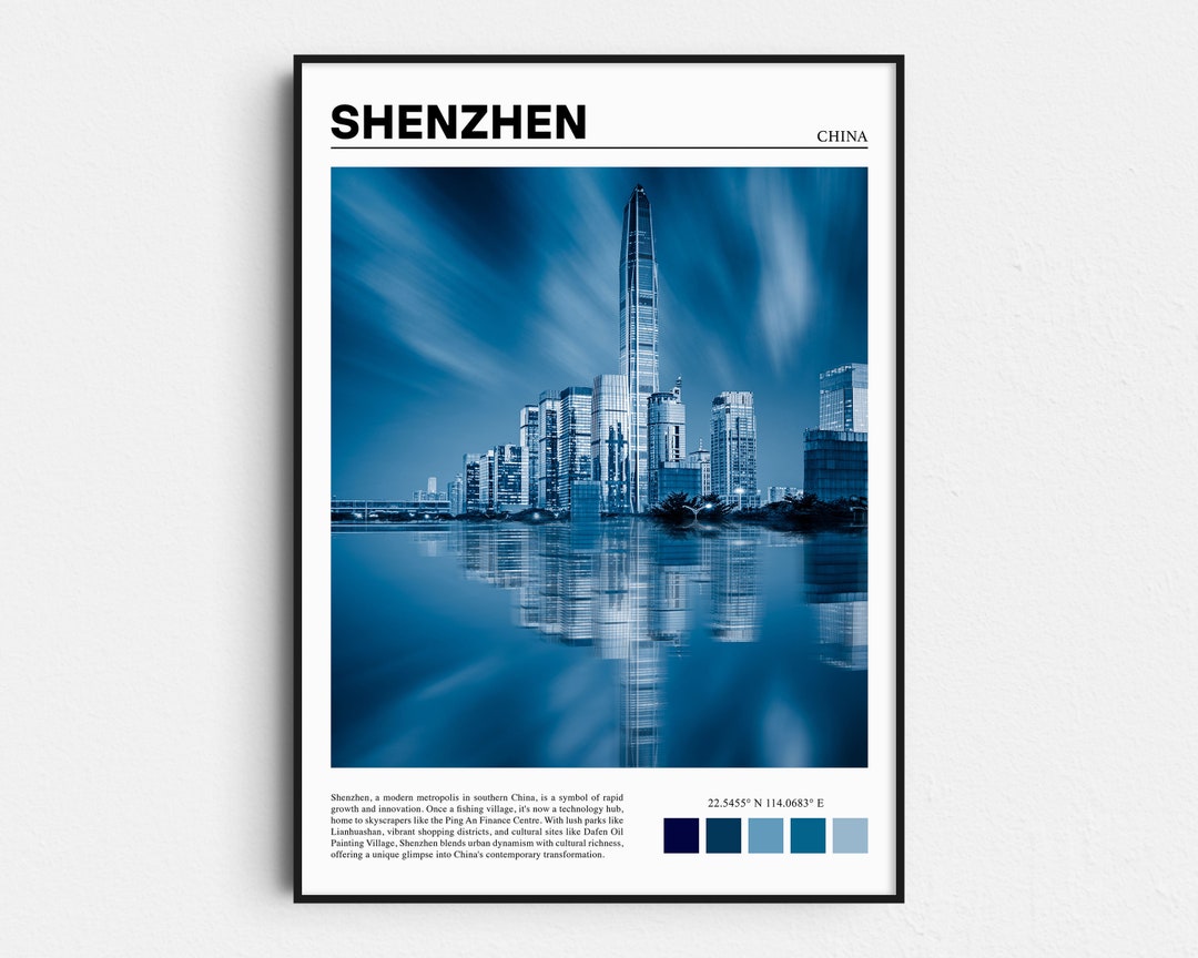China Shenzhen Print, Shenzhen Poster, Shenzhen Wall Art, China Art ...