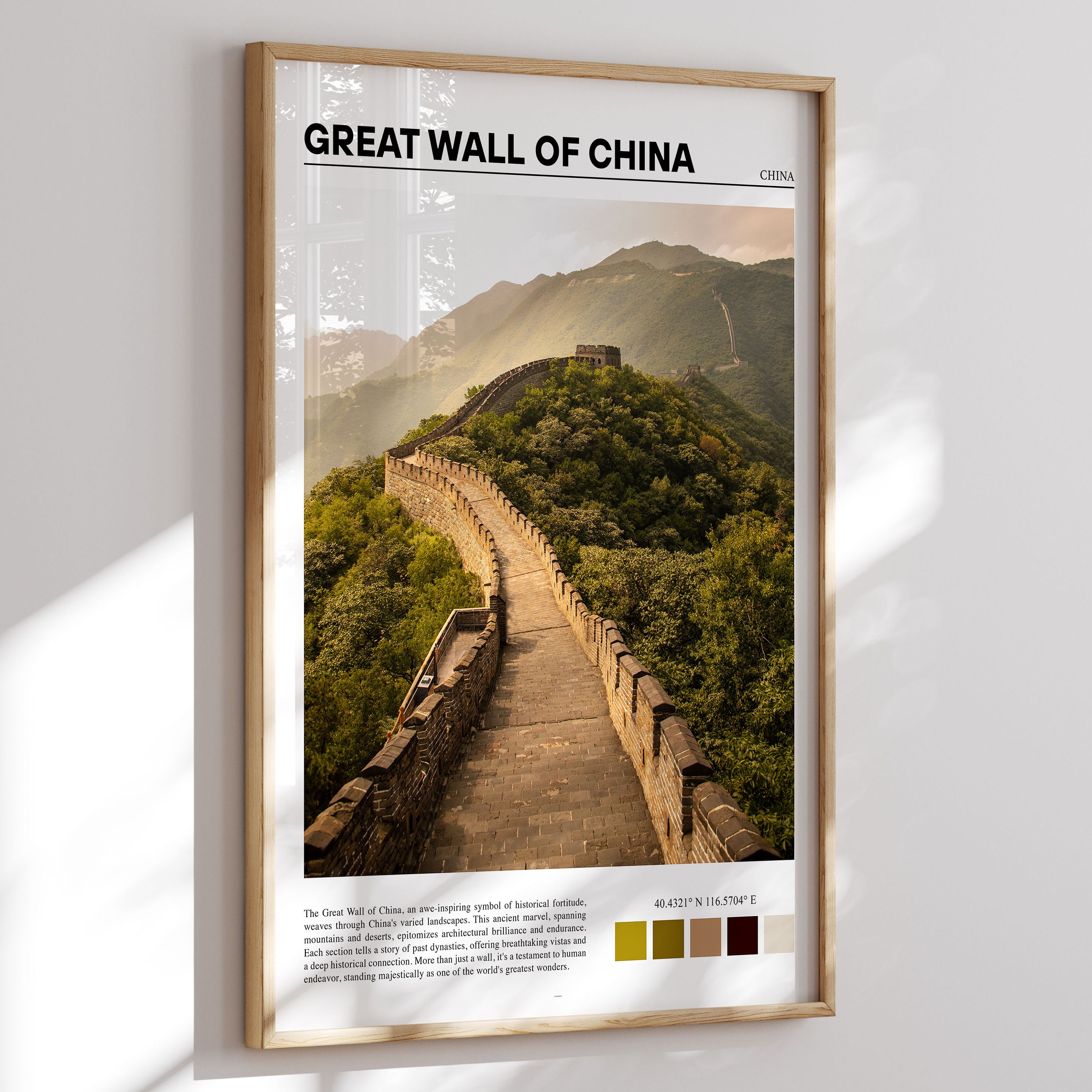 Great Wall of China Print, Great Wall Poster, China Travel Art, Great ...