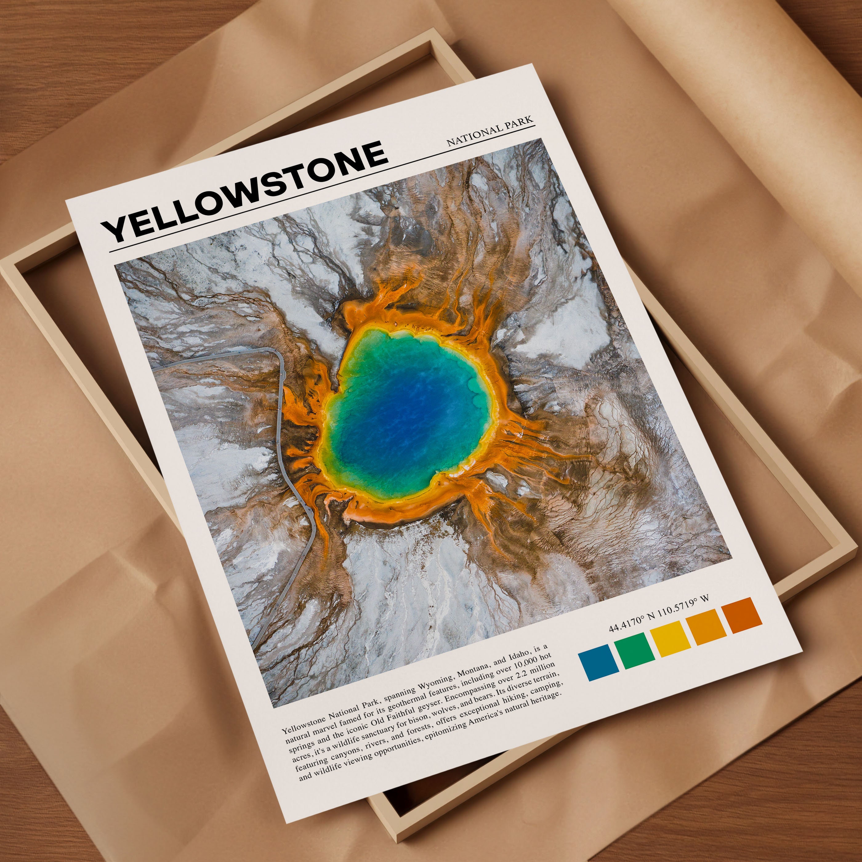 Yellowstone National Park Print, Yellowstone Wall Art, Yellowstone ...