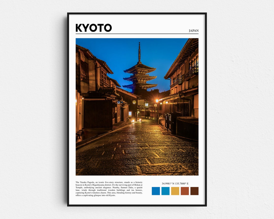 Kyoto Print, Kyoto Poster, Yasaka Pagoda Art Print, Kyoto Wall Art ...