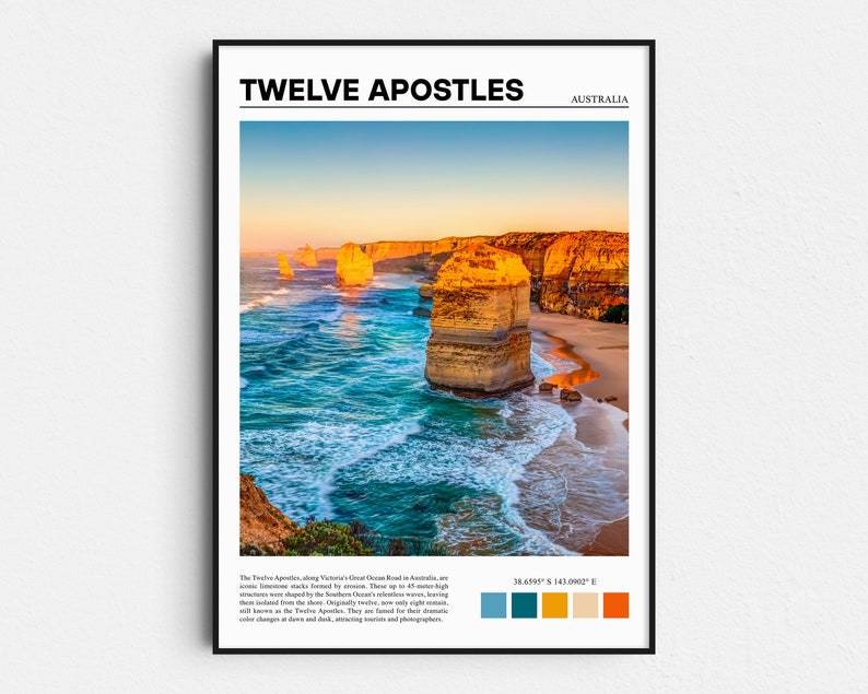 The Twelve Apostles Print, the 12 Apostles Poster, the Twelve Apostles ...