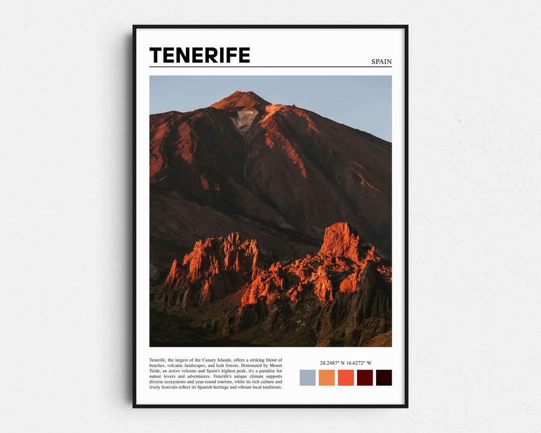 Tenerife Print, Tenerife Poster, Tenerife Wall Art, Tenerife Art Print ...