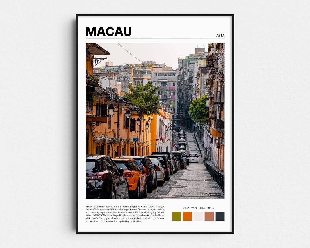Macau Print, Macau Poster, Macau Wall Art, Macau Art Print, Macau Photo ...