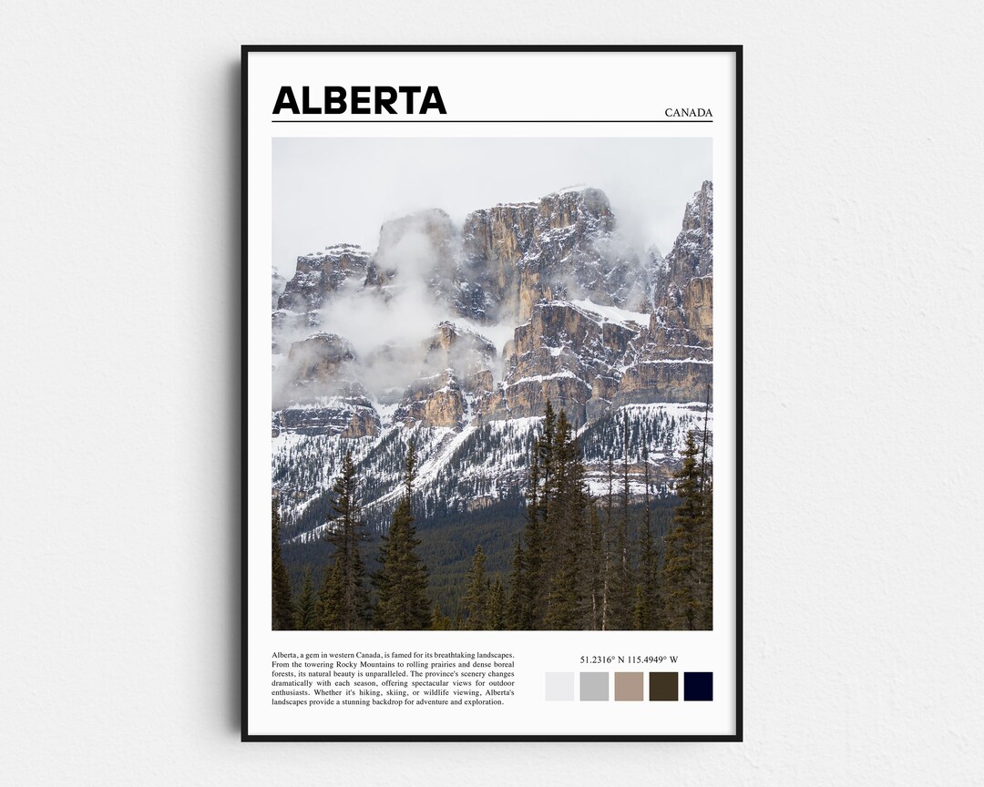 Alberta Print, Alberta Poster, Canada Wall Art, Alberta Art Print ...