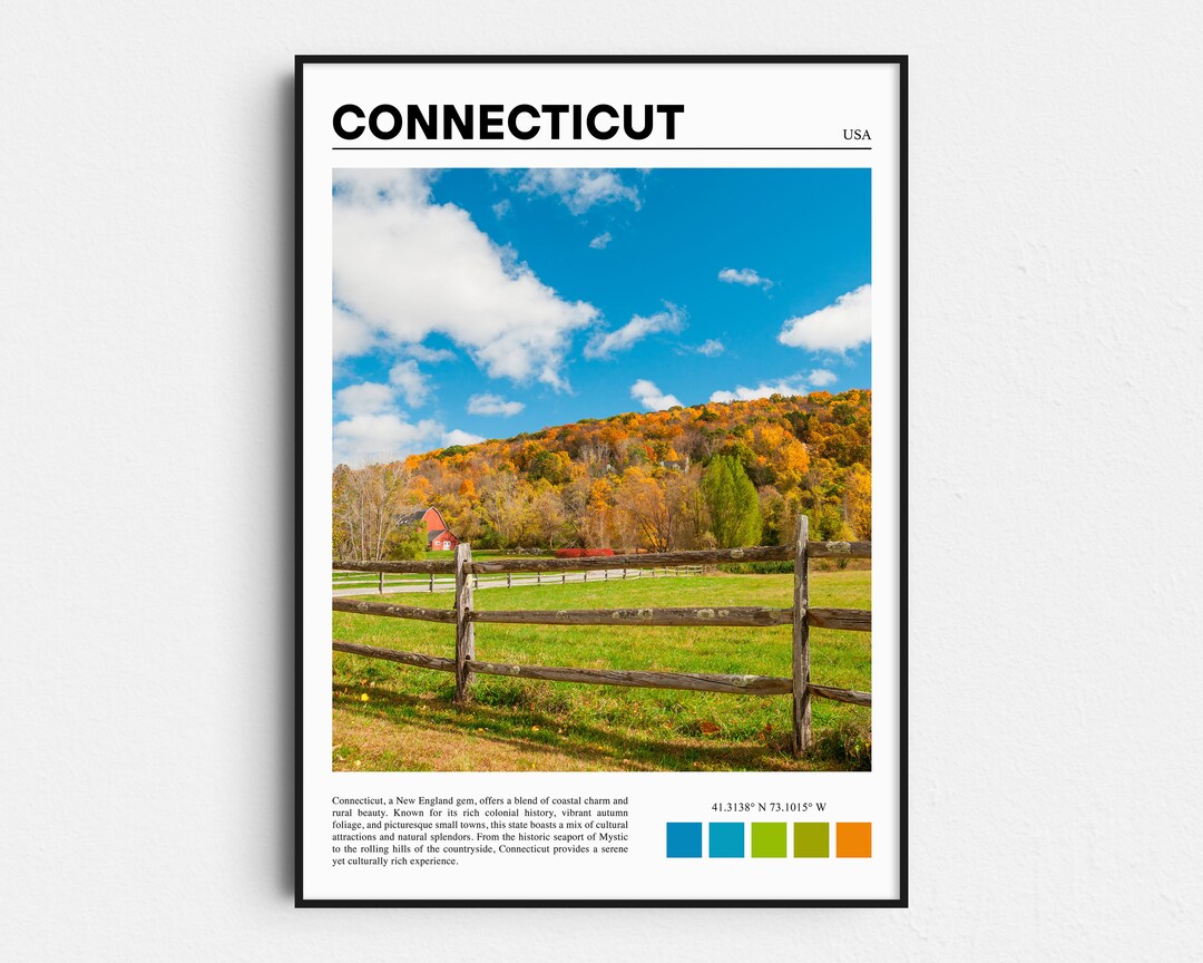 Connecticut Print, Connecticut Art, Poster, Connecticut Photo ...