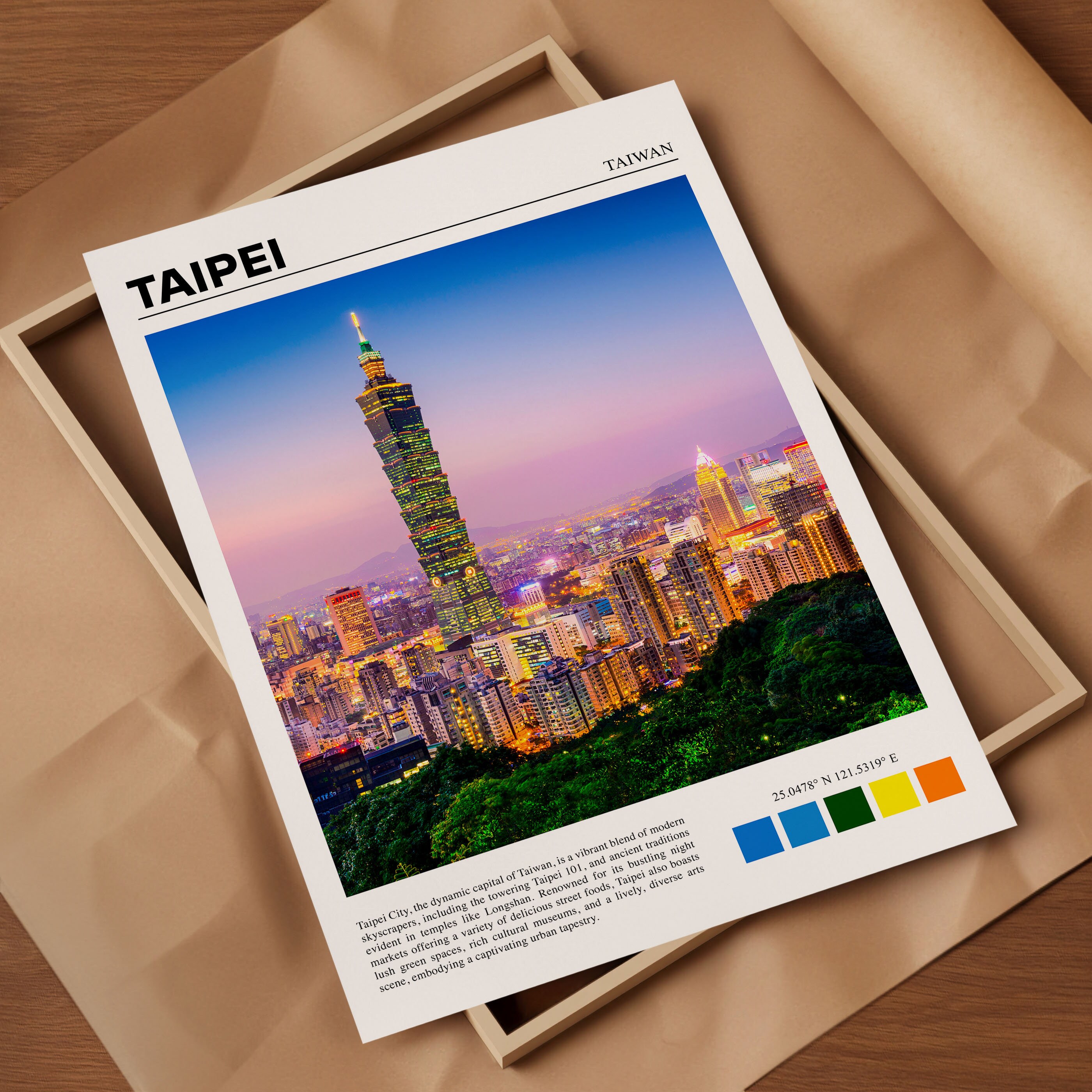 Taipei Print, Taipei Poster, Taipei Wall Art, Taiwan Art Print, Taipei ...