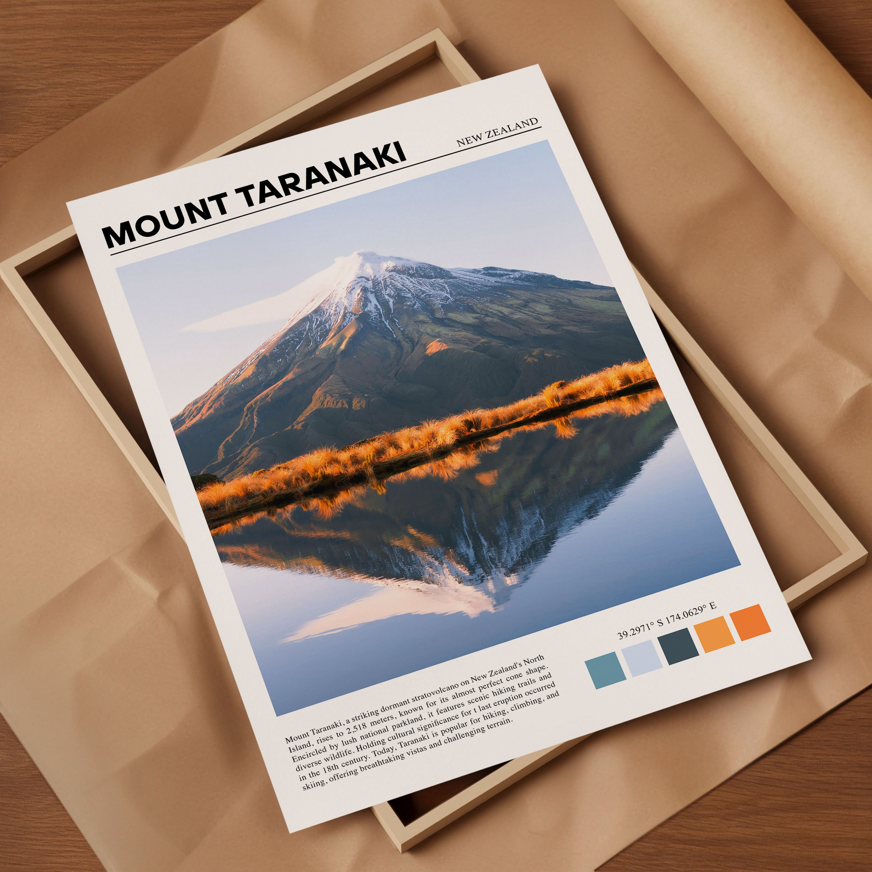 New Zealand Print, Mount Taranaki Print, Mount Taranaki Poster, Mount ...