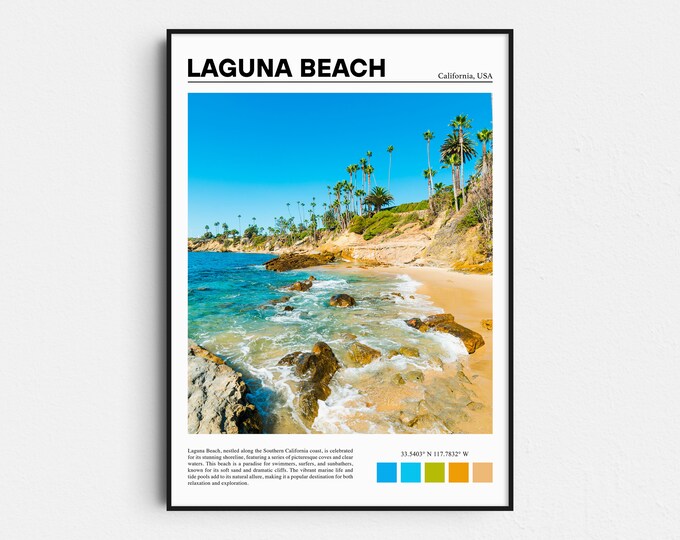Laguna Beach Poster, Laguna Beach Print, California Poster, California ...