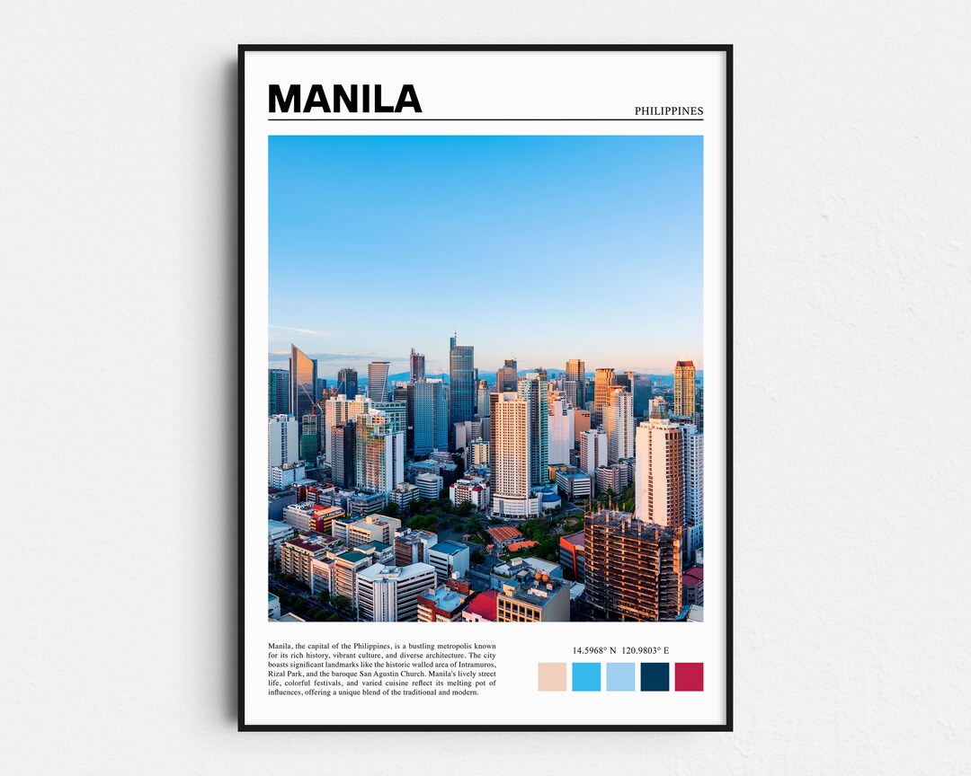 Manila Print, Manila Poster, Manila Wall Art, Manila Art Print, Manila ...