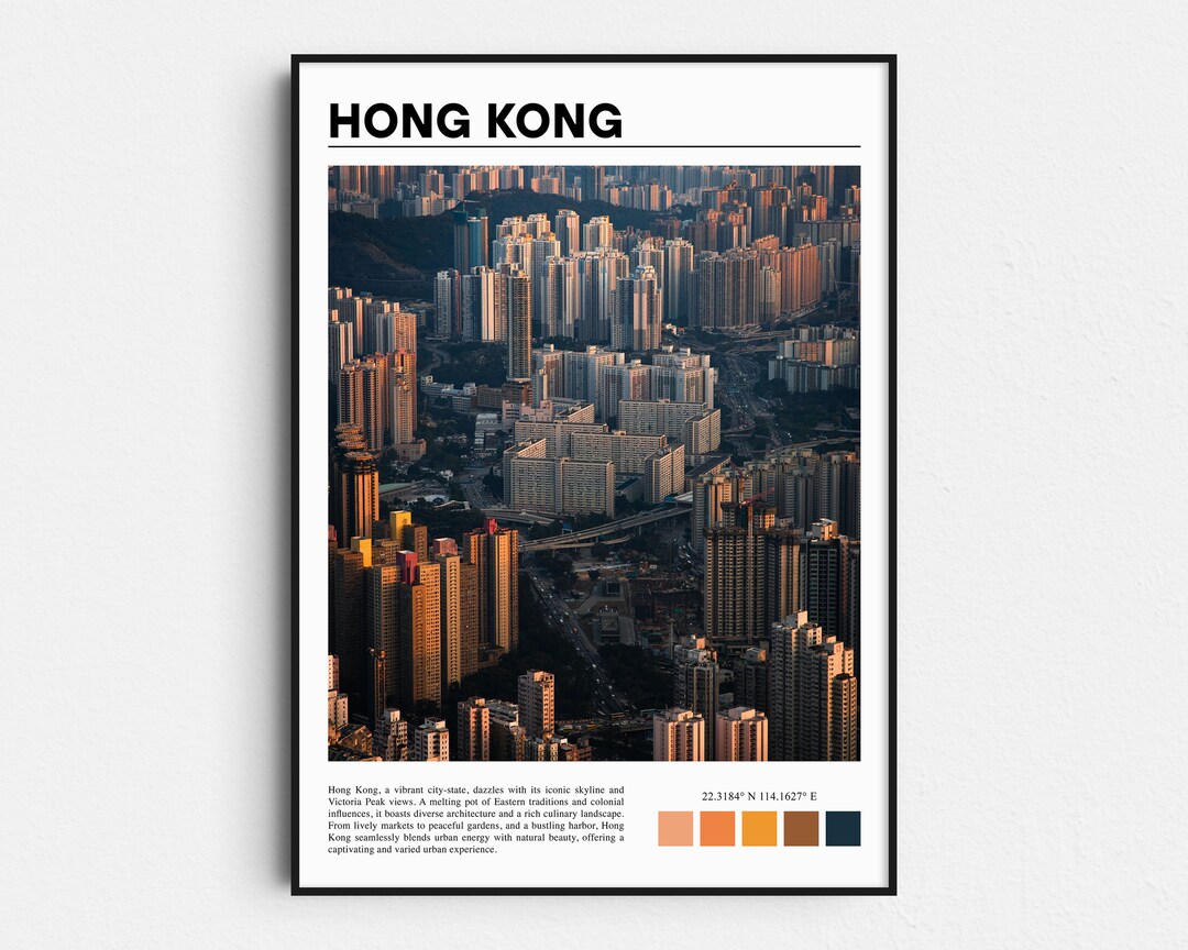 Hong Kong Print, Hong Kong Poster, Hong Kong Wall Art, Hong Kong Art ...