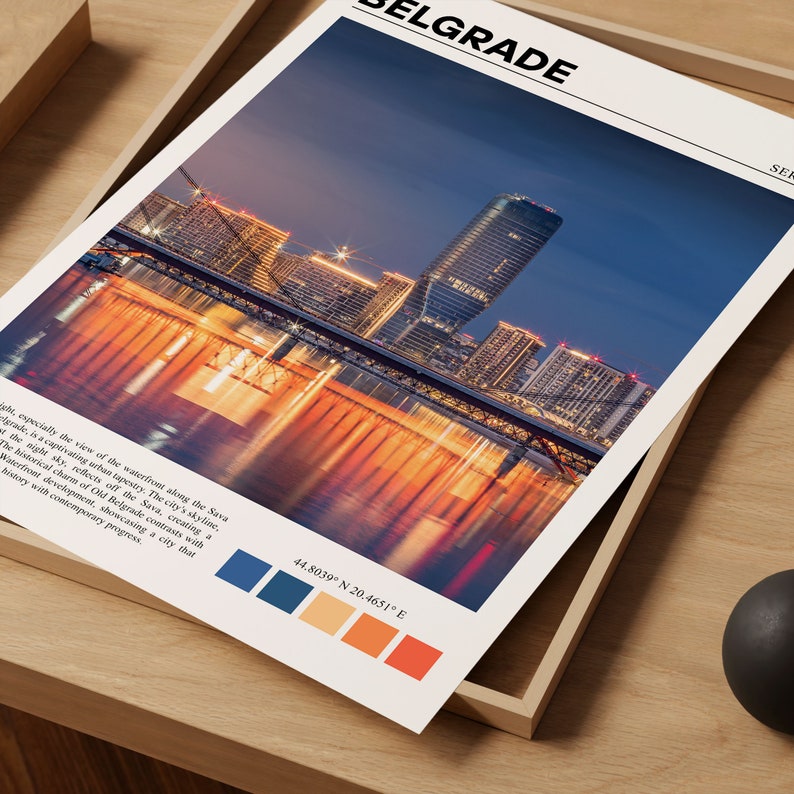 Belgrade Serbia Skyline Print, Danube River Photo, Travel Art - Etsy