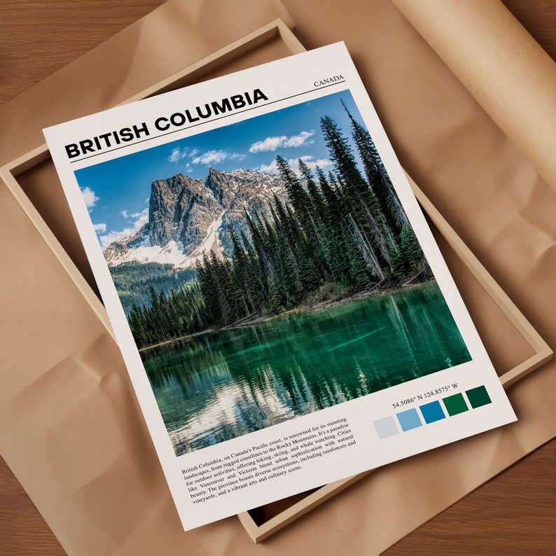British Columbia Print, British Columbia Wall Art, British Columbia ...