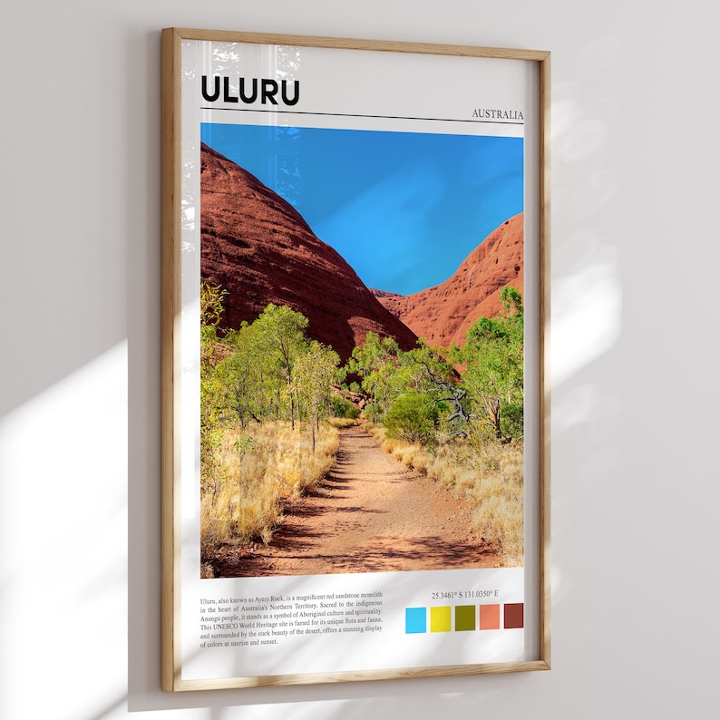 Uluru Print, Ayers Rock, Uluru Poster, Uluru Wall Art, Uluru Art Print ...