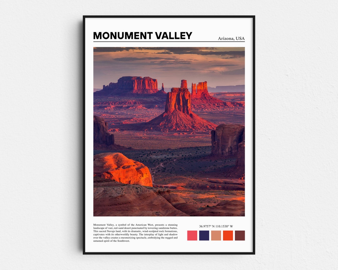 Monument Valley Poster, National Park Print, Wall Art, Travel Poster ...