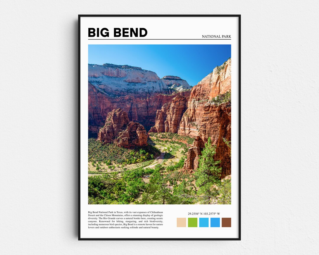 Big Bend National Park Print, Big Bend Poster, Big Bend Wall Art, Big ...