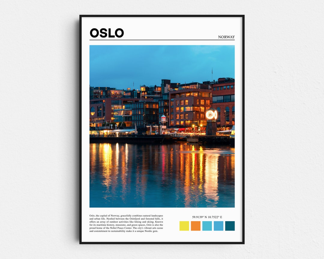 Oslo Print, Oslo Poster, Oslo Wall Art, Oslo Art Print, Oslo Photo ...