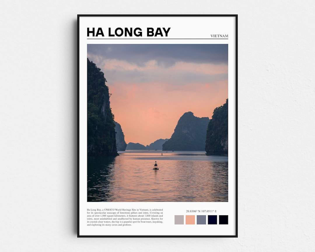 Ha Long Bay Print, Ha Long Bay Poster, Ha Long Bay Wall Art, Ha Long ...