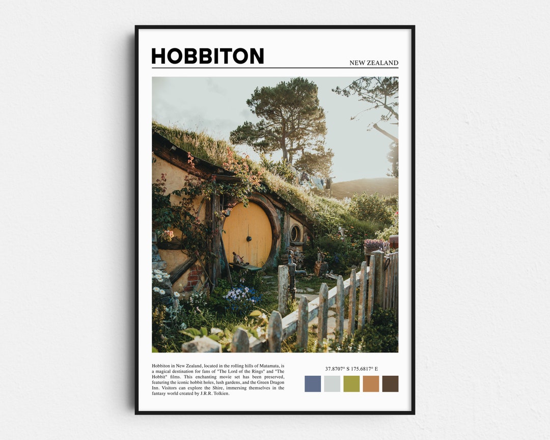 Hobbiton Print Hobbiton Poster Hobbiton Wall Art Hobbiton - Etsy