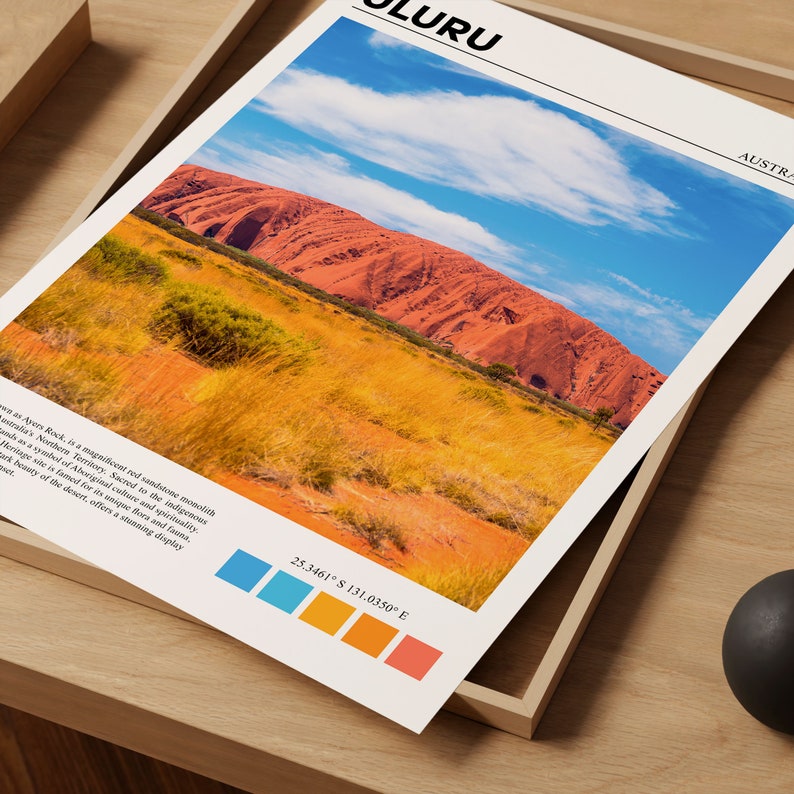 Uluru National Park Print, Ayers Rock, Uluru Poster, Uluru Wall Art ...