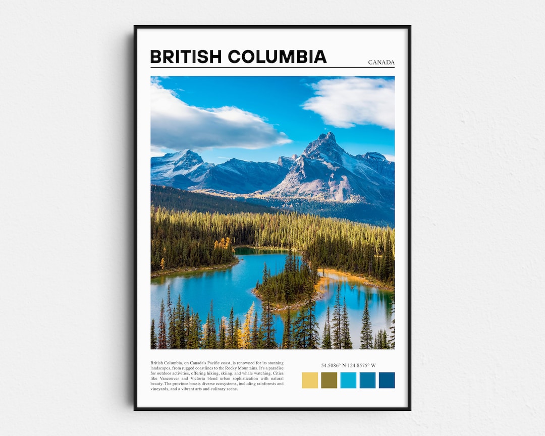 British Columbia Print, British Columbia Wall Art, British Columbia ...