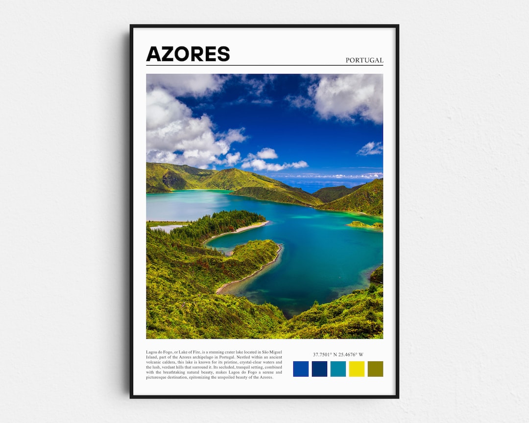 Azores Print, Sao Miguel Island, Azores Art, Azores Poster, Azores ...