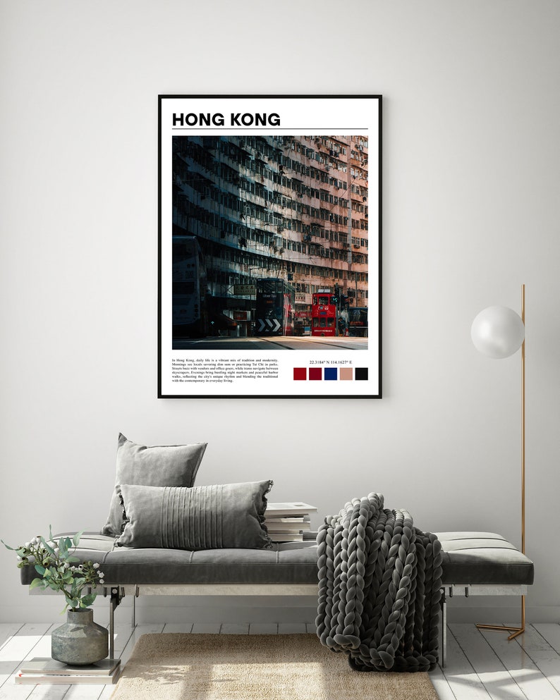 Hong Kong Print, Hong Kong Poster, Hong Kong Travel Poster, Hong Kong ...
