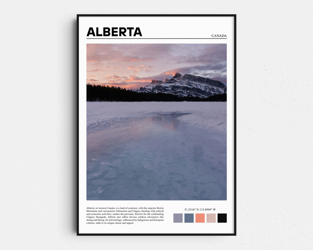 Alberta Print Alberta Poster Canada Print Canada Poster - Etsy