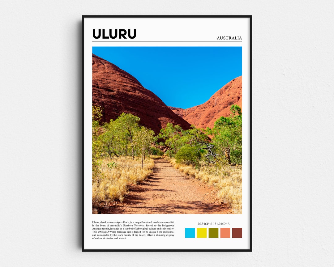 Uluru Print, Ayers Rock, Uluru Poster, Uluru Wall Art, Uluru Art Print ...