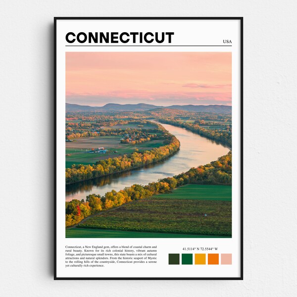 Connecticut Poster - Etsy
