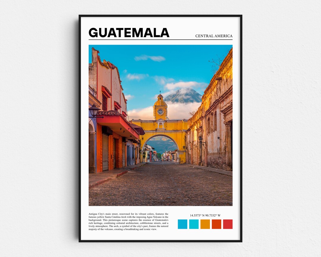 Guatemala Print, Guatemala Poster, Guatemala Wall Art, Guatemala Art ...