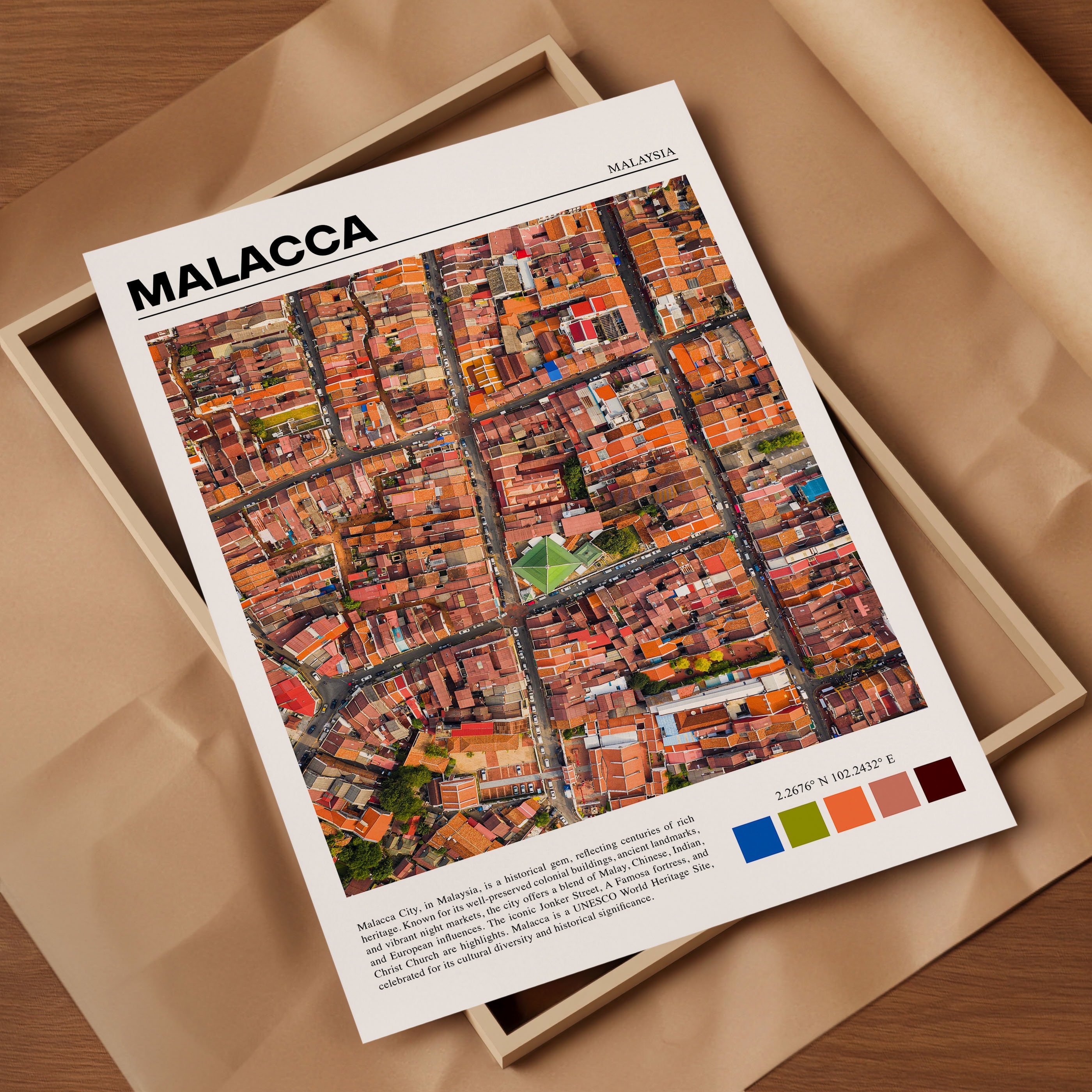 Malacca Print, Malacca City Poster, Malacca Wall Art, Malacca Travel ...