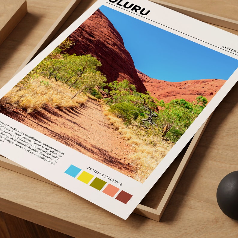 Uluru Print, Ayers Rock, Uluru Poster, Uluru Wall Art, Uluru Art Print ...