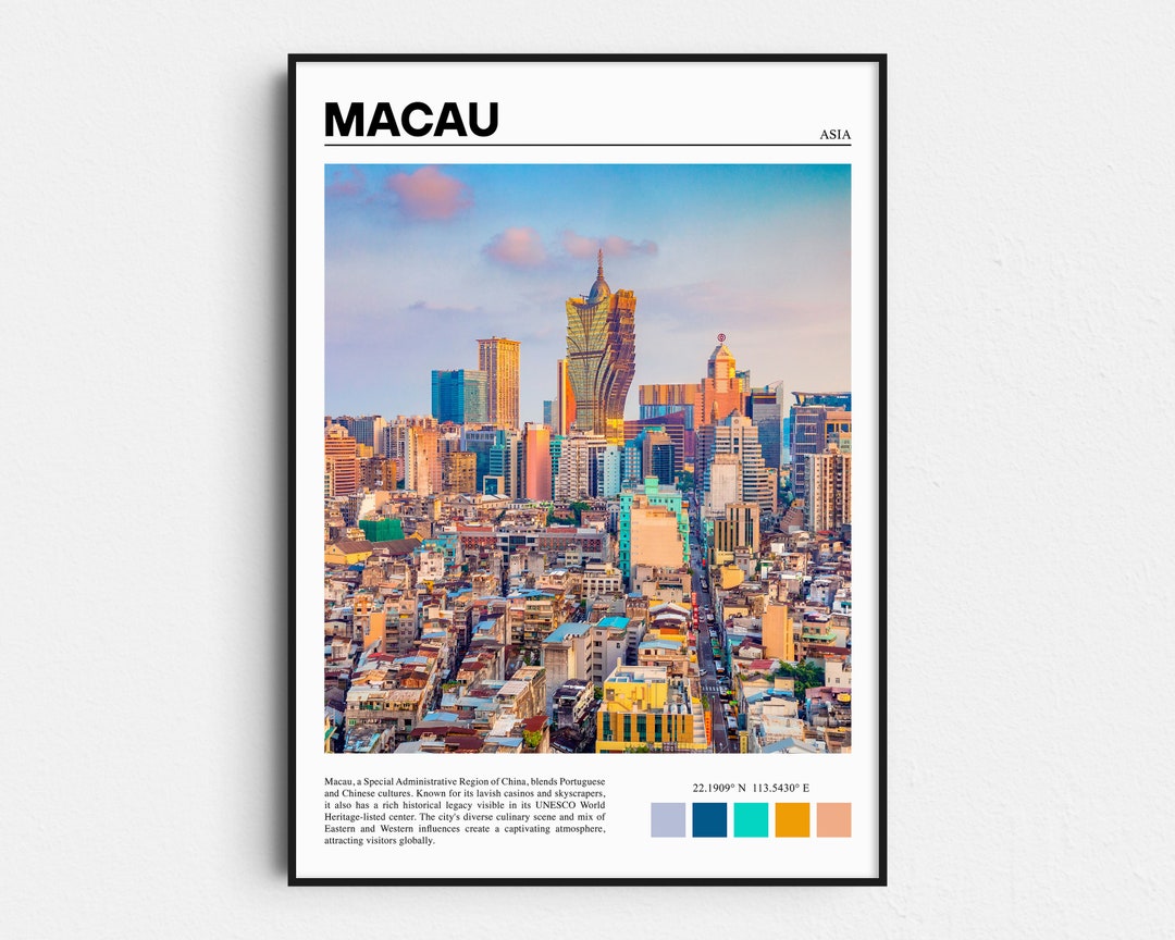 Macau Print, Macau Poster, Macau Wall Art, Macau Art Print, Macau Photo ...