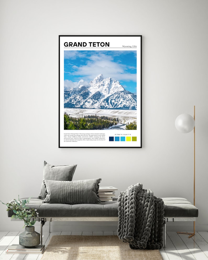 Grand Teton Print Grand Teton Poster Grand Teton National - Etsy