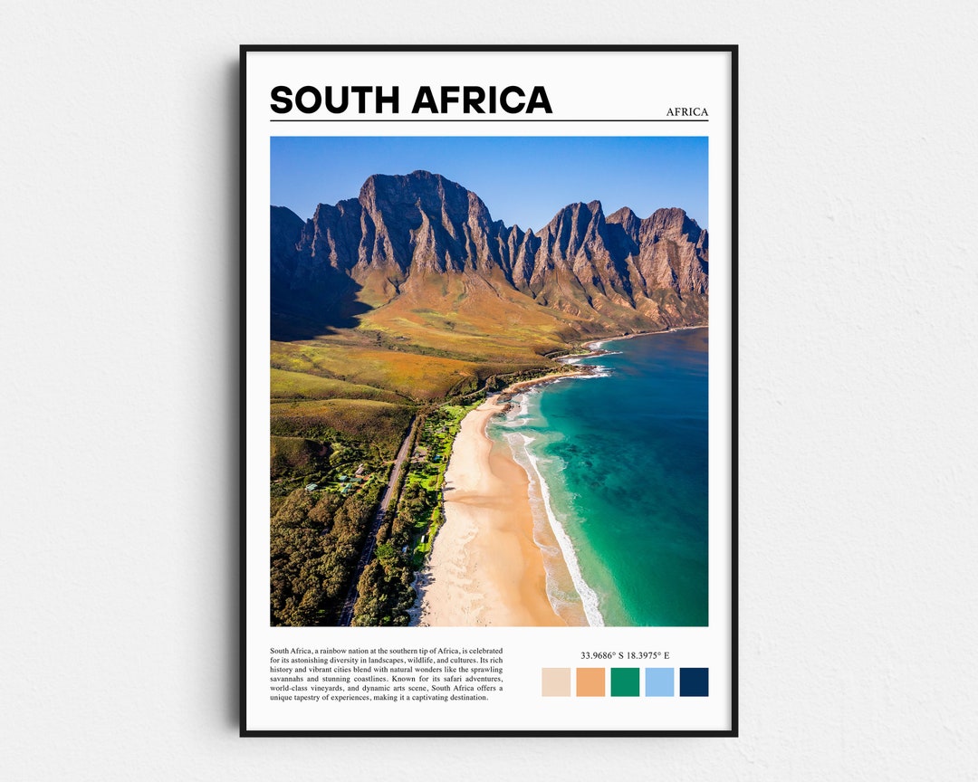 South Africa Print, South Africa Wall Art, South Africa Poster, South ...