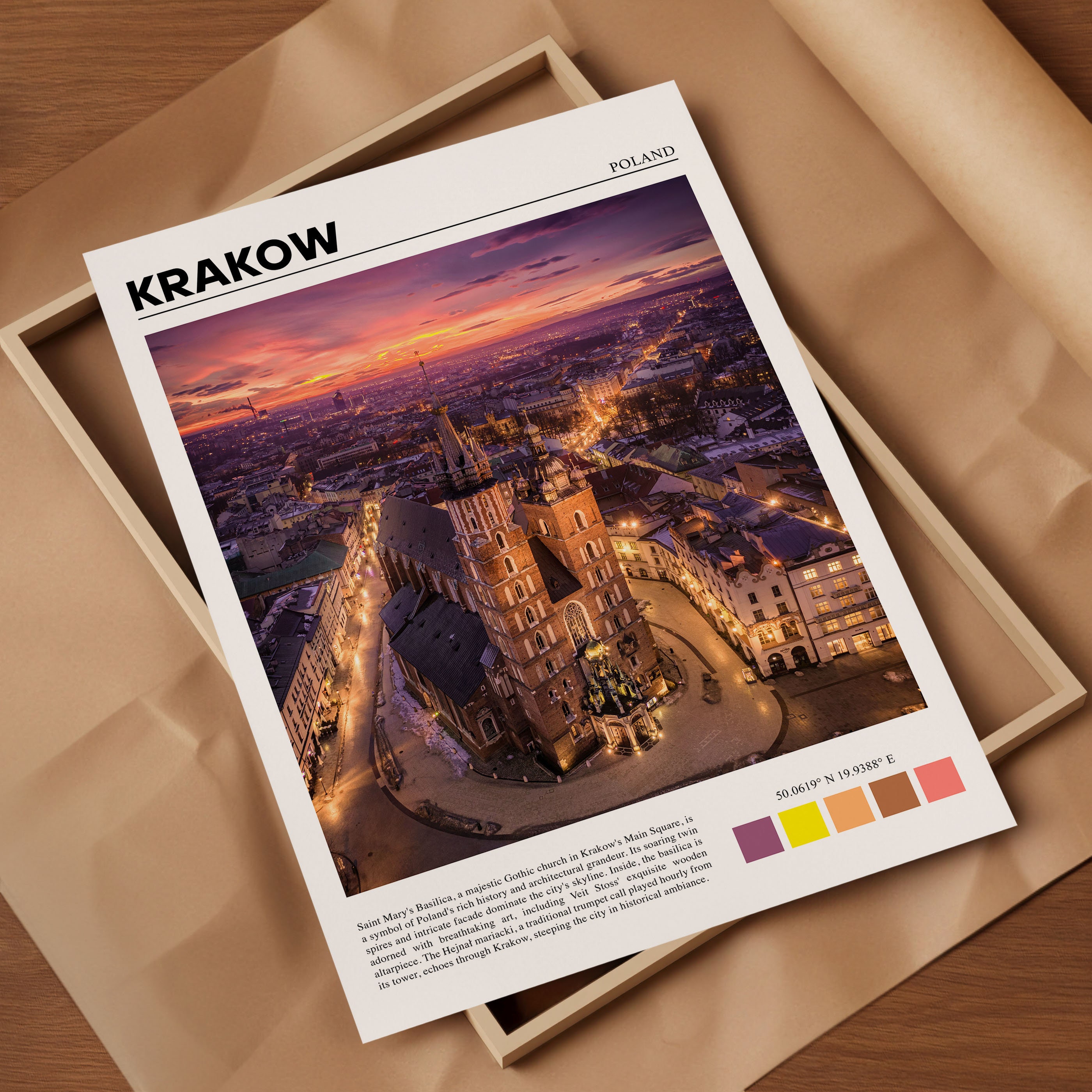 Krakow Print, Krakow Poster, Krakow Wall Art, Krakow Art Print, Krakow ...
