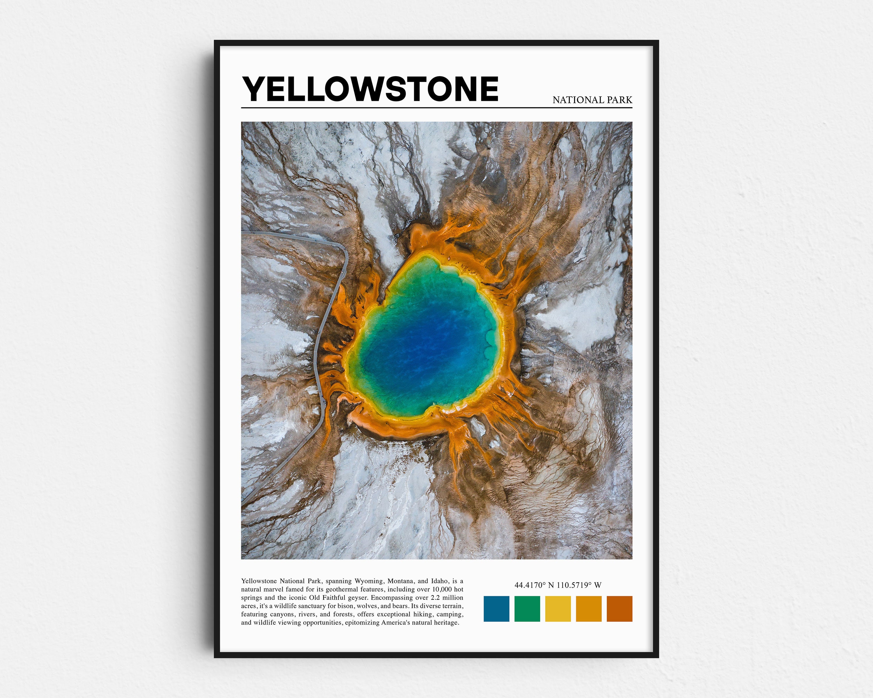 Yellowstone National Park Print, Yellowstone Wall Art, Yellowstone ...