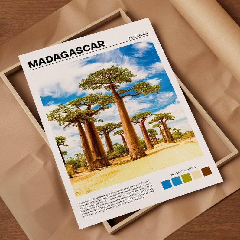 Madagascar Print, Madagascar Poster, Madagascar Wall Art, Madagascar ...