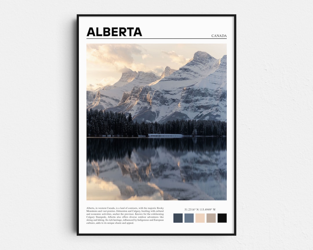 Alberta Print, Alberta Poster, Alberta Wall Art, Alberta Art Print ...