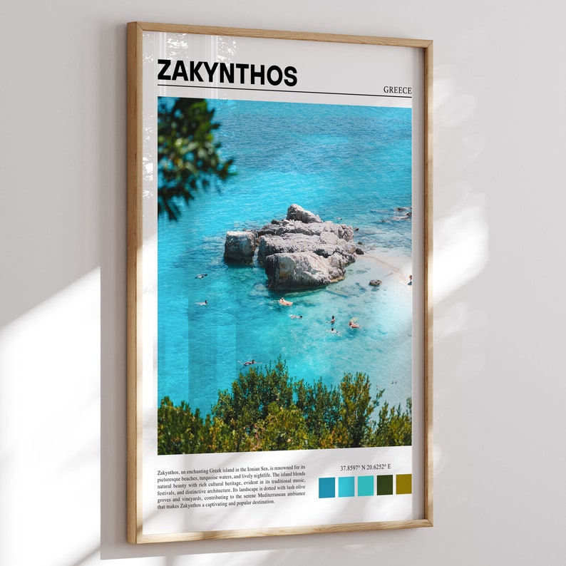 Zakynthos Print, Zakynthos Poster, Zakynthos Wall Art, Zakynthos Art ...