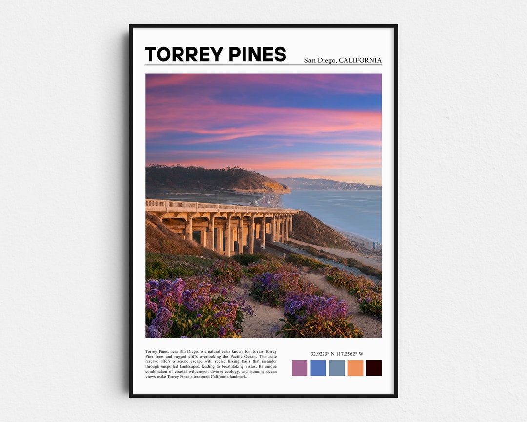 Torrey Pines Print, Torrey Pines Poster, Torrey Pines Wall Art, Torrey ...