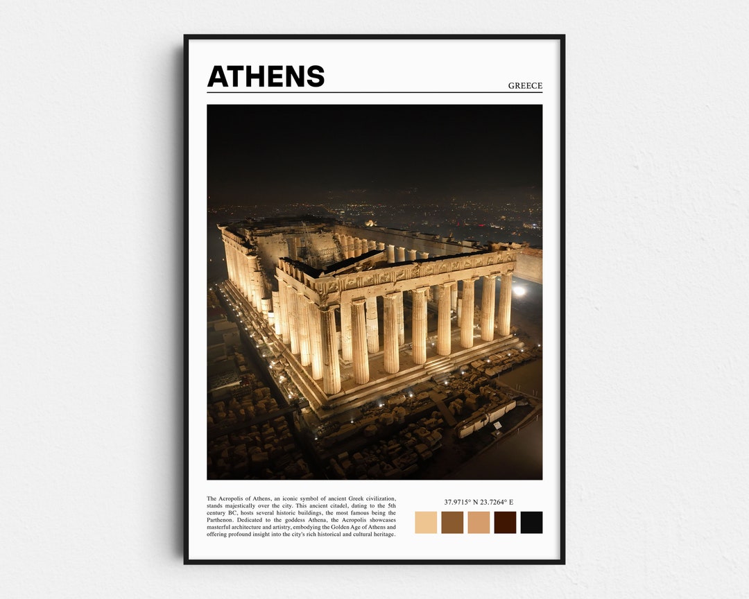 Athens Print, Athens Poster, Acropolis, Parthenon, Athens Wall Art ...